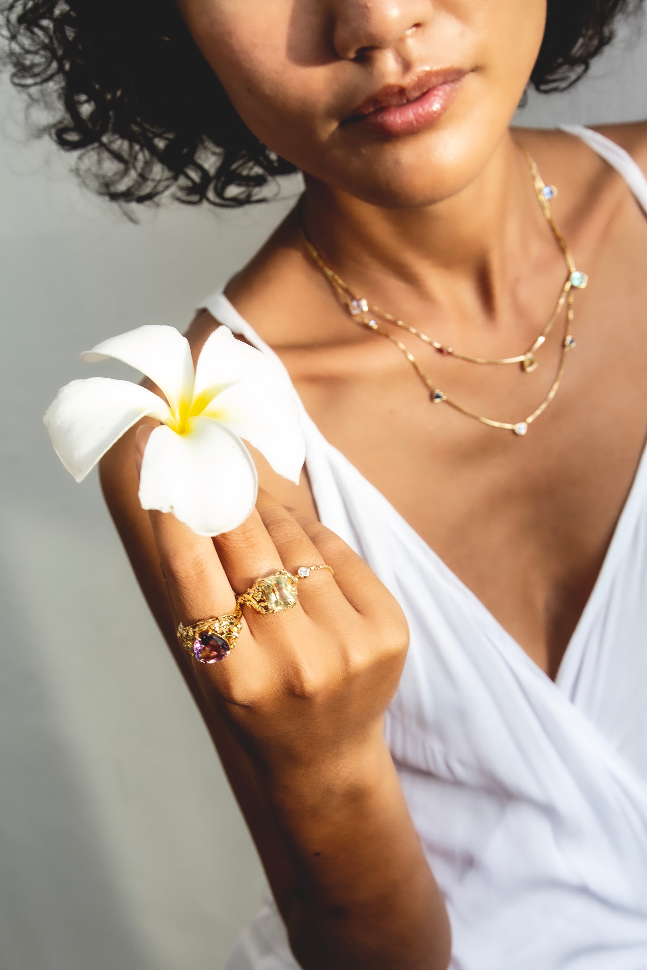 Floating Diamond Soft Chain Ring – Tara Noelle Jewellery