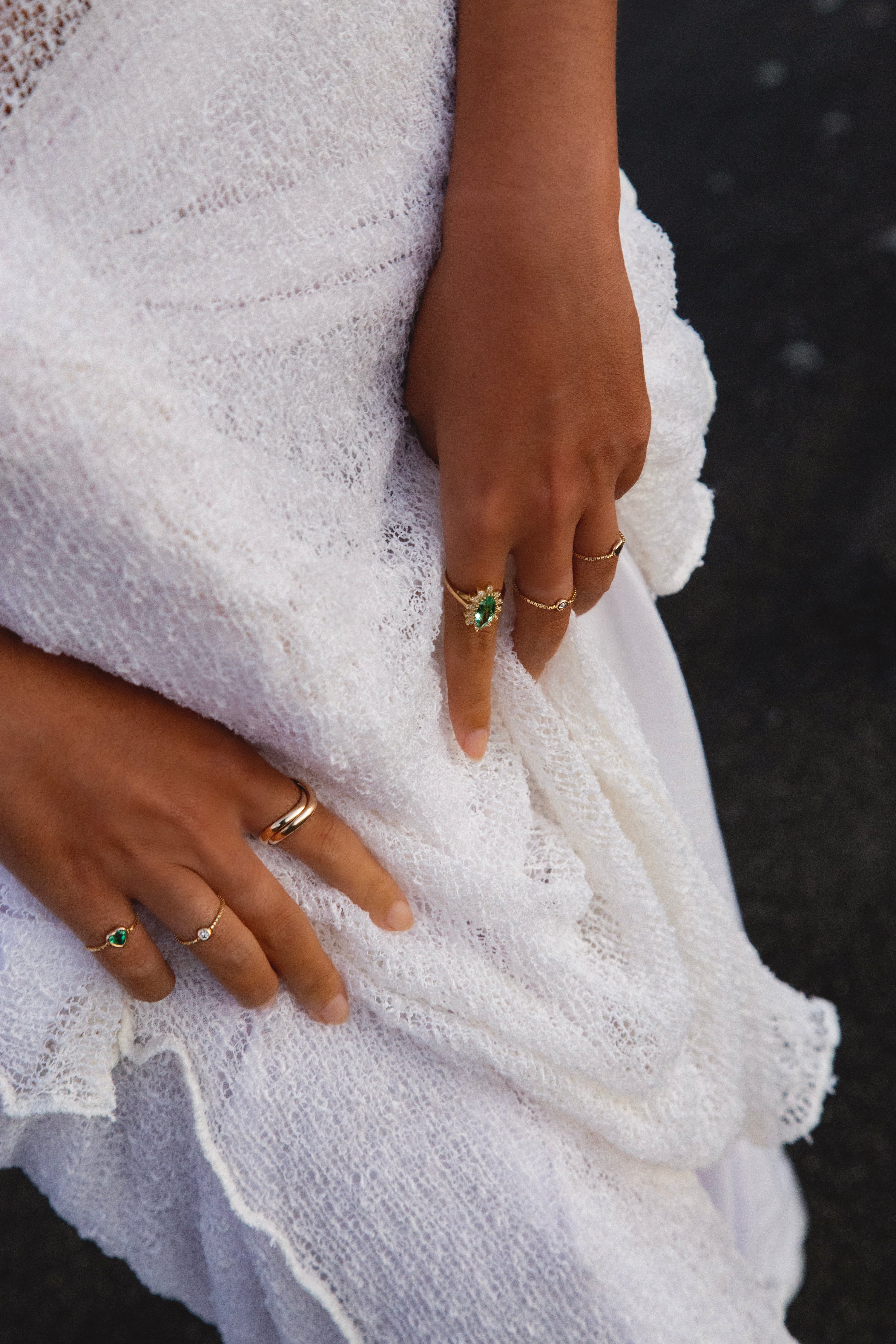 Floating Diamond Soft Chain Ring – Tara Noelle Jewellery